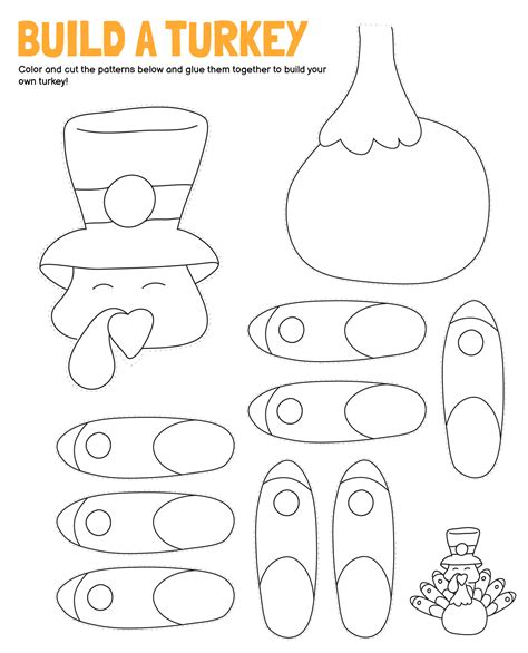 Thanksgiving Turkey Cutouts 12 Free Pdf Printables Printablee
