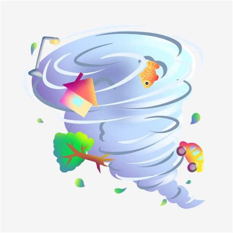 Tornado De Dibujos Animados Clima Ilustración Azul Png Imágenes