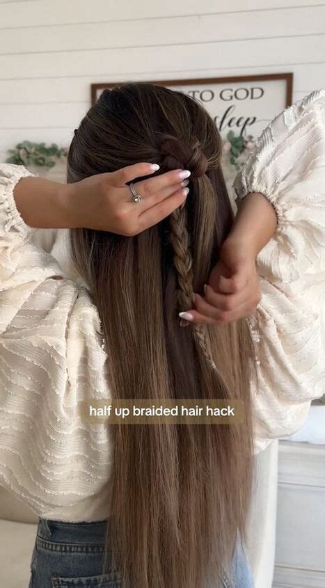 Try This Half Up Braided Hair Hack Upstyle