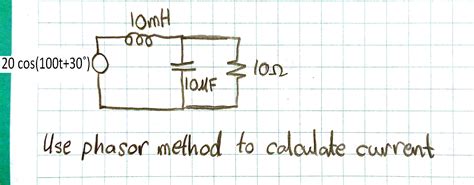 solved use phasor method to calculate current