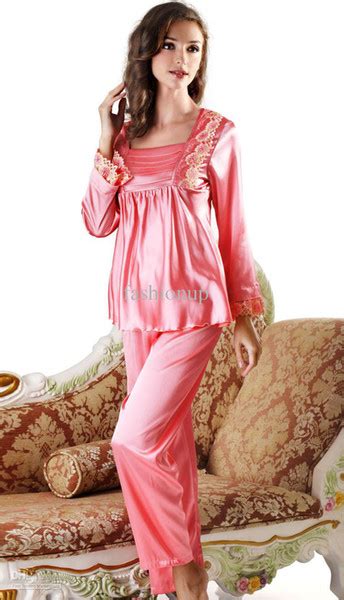 Chemise De Nuit Satin Manche Longue