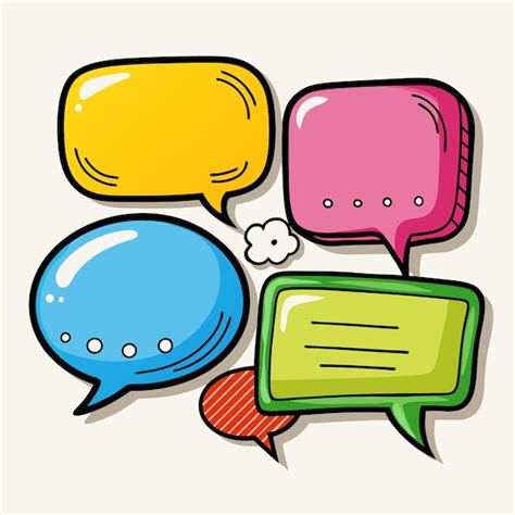Colorful Speech Bubbles For Communication Design Premium Ai Generated