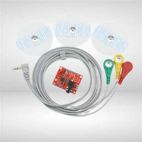 Heart Rate Monitor Kit With Ad8232 Ecg Sensor Module Pluntx