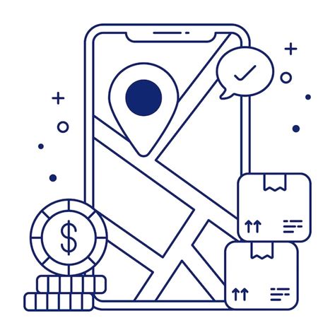 Premium Vector Pointer Inside Smartphone With Package Icon Of Mobile