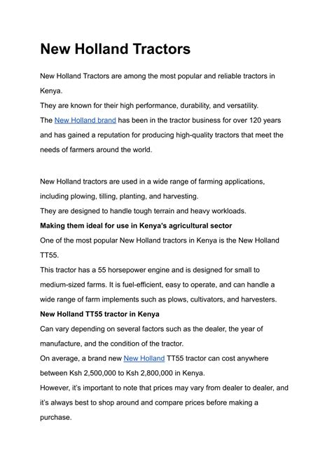 Ppt New Holland Tractors Powerpoint Presentation Free Download Id