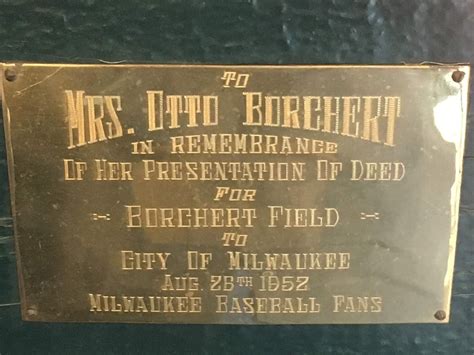 Borchert Field To Mrs Otto Borchert On Her Presentation Of Deed 1952