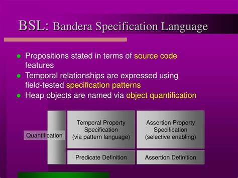 Ppt Specifying Temporal Properties Of Software Using The Bandera Specification Language