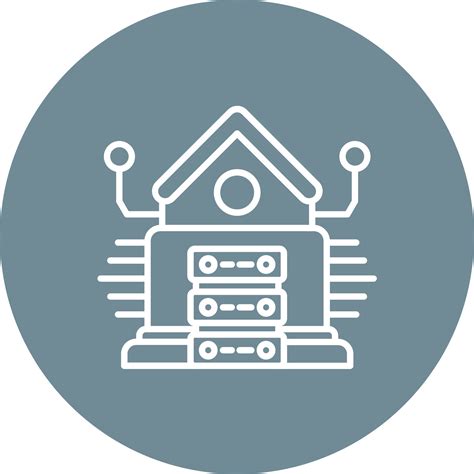 Marketing Data Warehouse Line Circle Background Icon 17623763 Vector