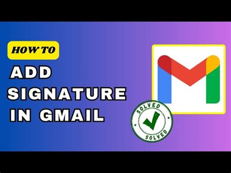 How to Add a signature in Gmail (step-by-step Guide) - YouTube