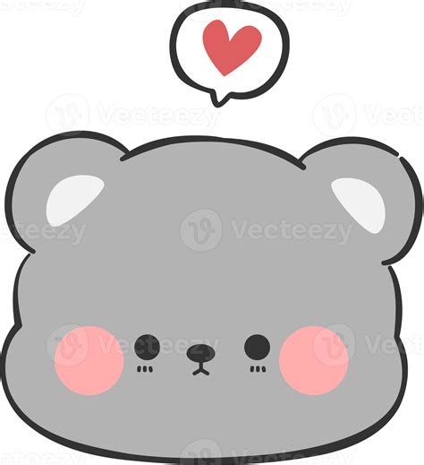Cute Bear Head Cartoon Element 10792459 Png