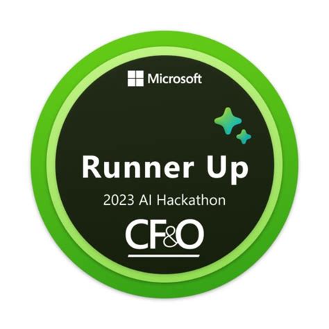 Cfando Ai Hackathon 2023 Winner Runner Up Credly