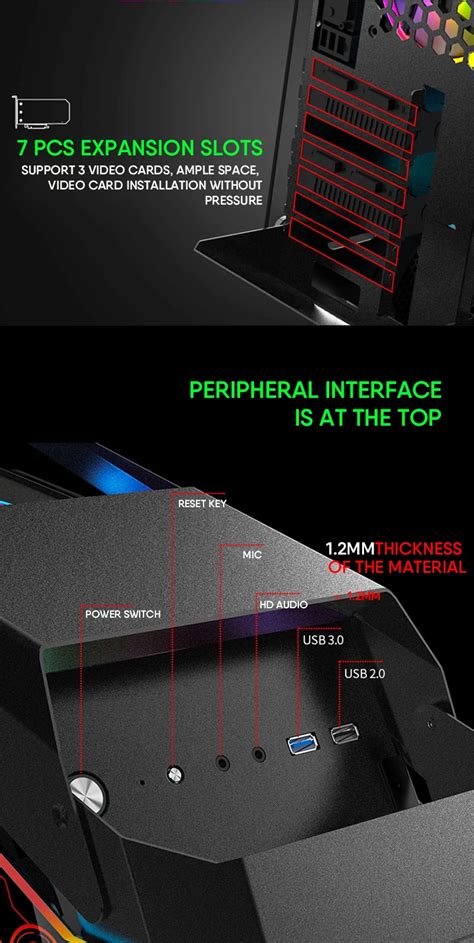 Production Custom Branded Low End Chasis Gaming Computer Casing Rgb Atx