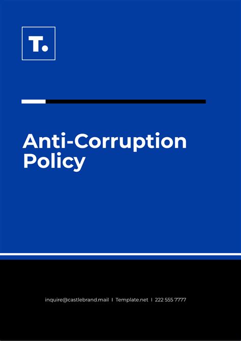 Free Anti Corruption Policy Template To Edit Online