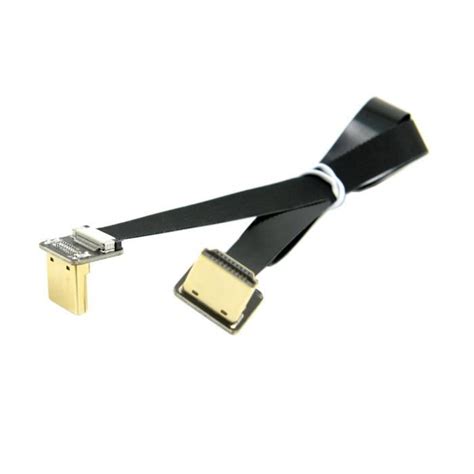 Câble Plat Cyfpv Hdmi Type A Mâle à Mâle Hdtv Fpc Angle De 90 Degrés