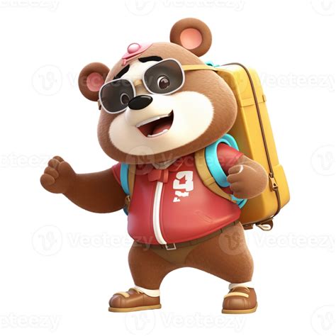 3d Cute Bear Character 24272757 Png