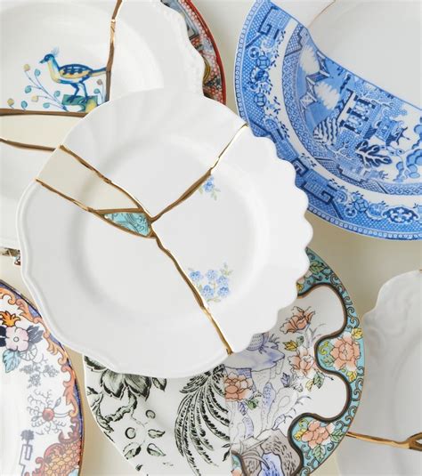 Seletti Piatto Da Dessert Kintsugi Mytheresa Kintsugi Porcelain