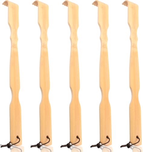Renook Wooden Bamboo Back Scratcher 17 Natural Handmade