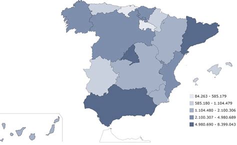 Población De Las Comunidades Autónomas De España Saber Es Práctico