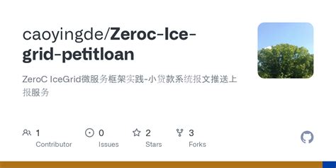 GitHub caoyingde Zeroc Ice grid petitloan ZeroC IceGrid微服务框架实践 小贷款系统报文推送上报服务