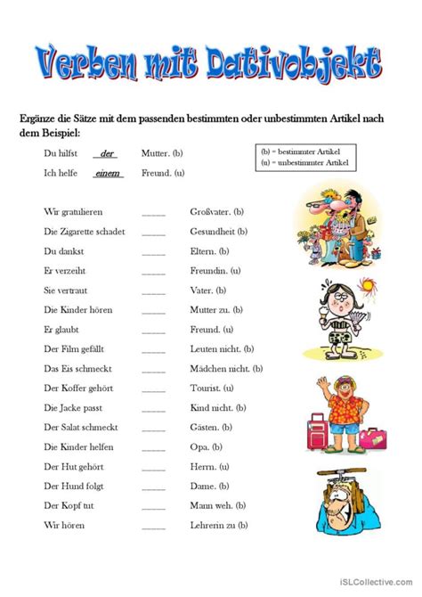 Verben Mit Dativ Oder Mit Dativ Und Akkusativ Pdf Deutsch Lernen Lights Crystal