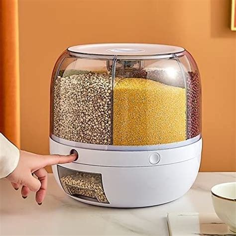 Piojnyen Grain Storage Container Dispenser 22lbs Rice Dispenser