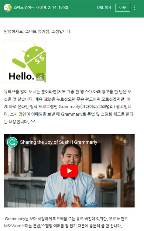온라인 문법 검수 프로그램 그래머리 Grammarly 크롬에서 간단하게 사용하기 그래멀리 문법스펠링 체크 첨삭