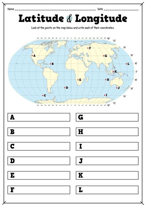 Label Latitude Longitude Lines Worksheet In 2024 Latitude And Longitude Map Latitude And