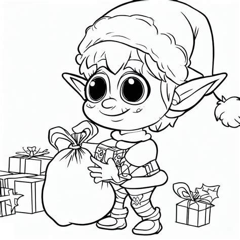 Lutin De Noel Coloriage 2023 Petit Papa Noel 2023