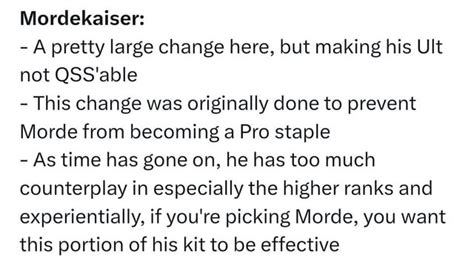 Morde R Is No Longer Qss Able Cleanseable R Mordekaisermains