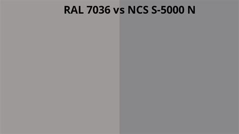 Ral 7036 Vs Ncs S 5000 N Ral Colour Chart Uk