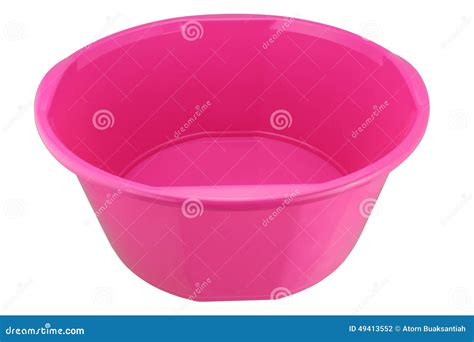 Bassin En Plastique Rose D Isolement Photo Stock Image Du Assiette Objet