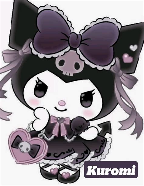 Kuromi Sanrio Characters With Black Clothes Melody Sanrio Black
