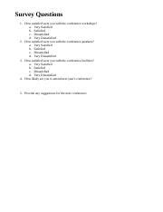 Code7 2 Txt Html Survey Questions 1 How Satisfied Were You With The