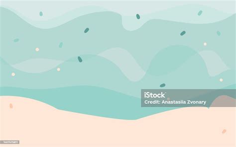 손으로 그린 벡터 추상 만화 그래픽 여름 시간 수 중 바다 아래 일러스트 배경 복사 공간 디자인 이나 블루 색상에서 텍스트에 대 한 장소 경관에 대한 스톡 벡터 아트 및