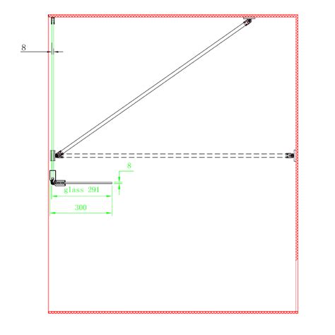 800mm Brushed Brass Frameless Wet Room Shower Screen With Return Panel