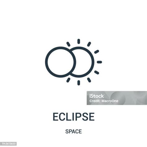 Eclipse Vecteur Dicône De La Collection Spatiale Fine Ligne Eclipse