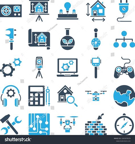 Engineering Vector Icons Architecture Icons Pack Stock Vector Royalty