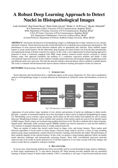 Pdf A Robust Deep Learning Approach To Detect Nuclei In