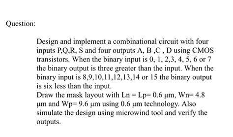 solved question design and implement a combinational