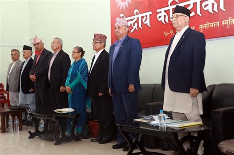 एमाले केन्द्रीय कमिटी बैठक ओलीको प्रतिवेदनमाथि ९ समूहमा छलफल हुँदै