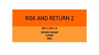 RISK AND RETURN 2. pdf | PPT