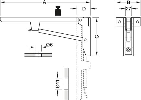 Folding Table Bracket Hebgo Heavy Duty In The Häfele America Shop