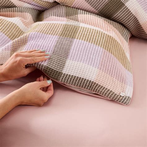 Tully Cotton Waffle Pixie Gingham Duvet Cover Sheet Society