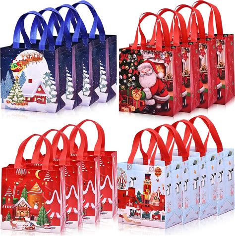 Orchid M® 8 Pcs Christmas T Bags Christmas Bags With Handle Reusable