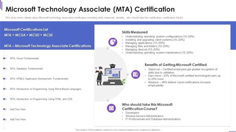 Collection Of Information Technology Certifications Microsoft