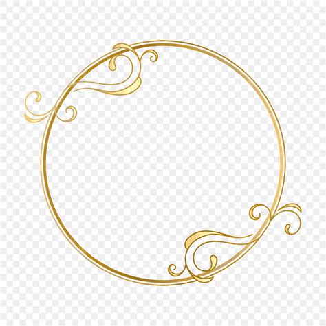 Elegant Vintage Frame Vector Hd Images Gold Vintage Circle Frame With