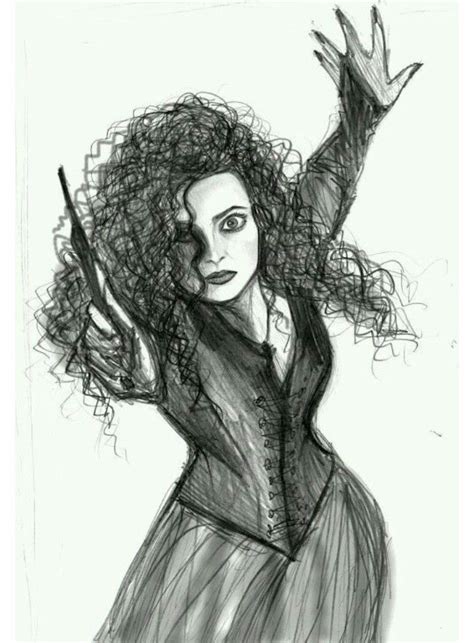 Sketch Of Bellatrix Lestrange Harry Potter Drawings Harry Potter Art Drawings Harry Potter