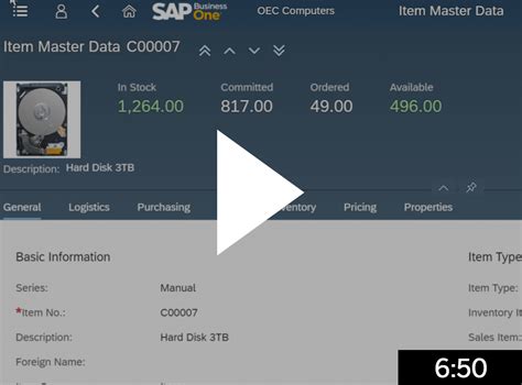 Manage BPs And Items Learn SAP Business One Web Client