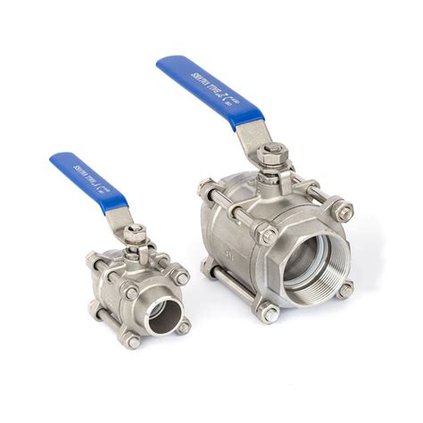 Stainless Steel Ss201 304 316 3PC Butt Welding Ball Valve China