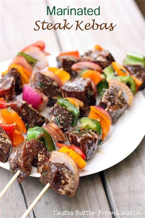Marinated Steak Kebabs From